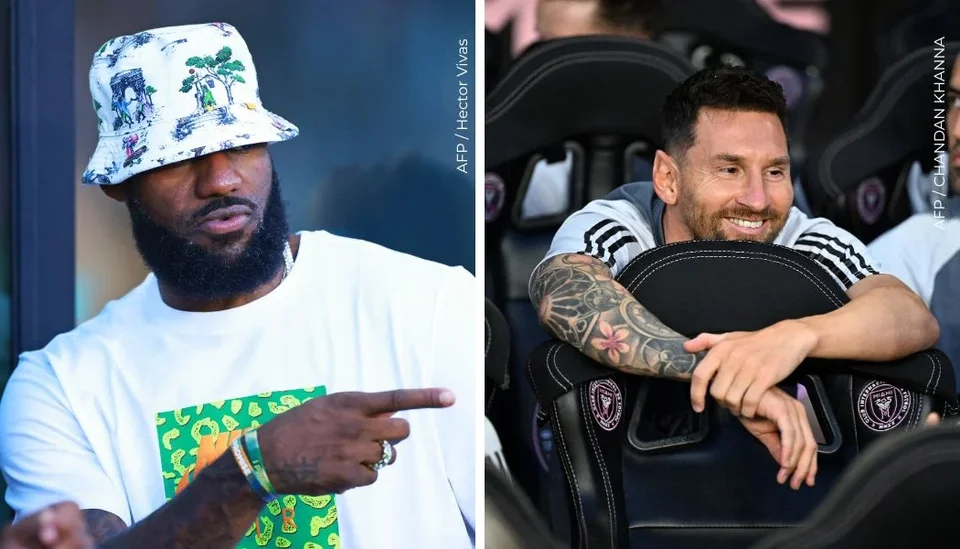 Lebron James fue a ver el debut de Messi en Miami y su saludo ya es ...