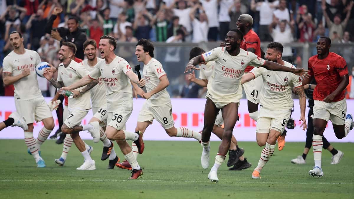 Milan Campeón Serie A 2021 22 Goleó Al Sassuolo