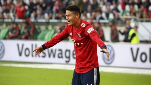 James marca gol en la victoria del Bayern Múnich sobre el Wolfsburgo ...