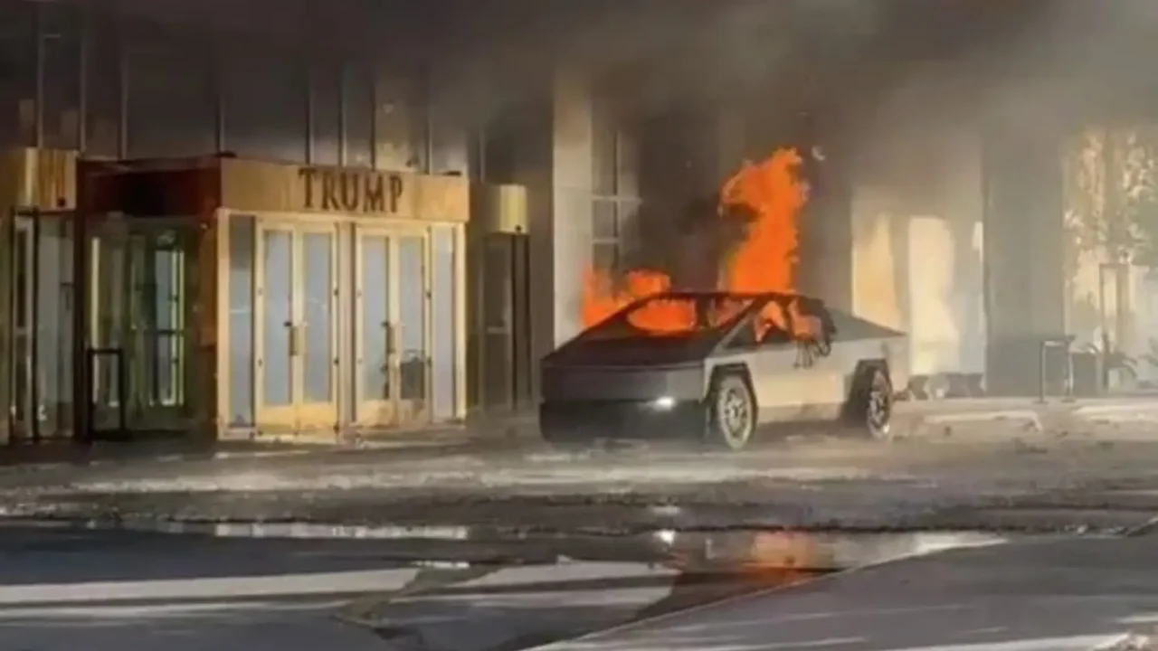 Explosión de un camión Tesla frente al Hotel Trump en Las Vegas, dejó ...
