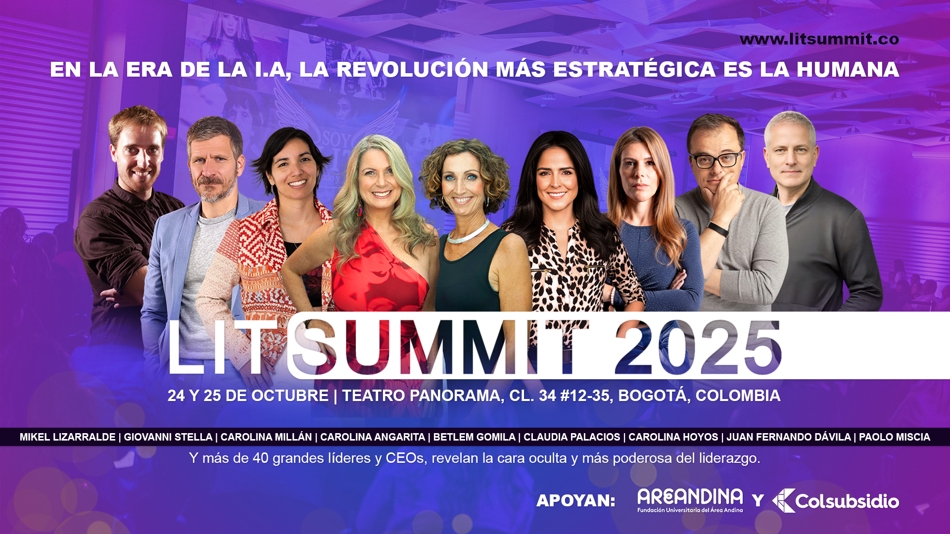 LIT Summit 2025 en Bogotá: el evento que redefine el liderazgo humano en la era de la IA ...