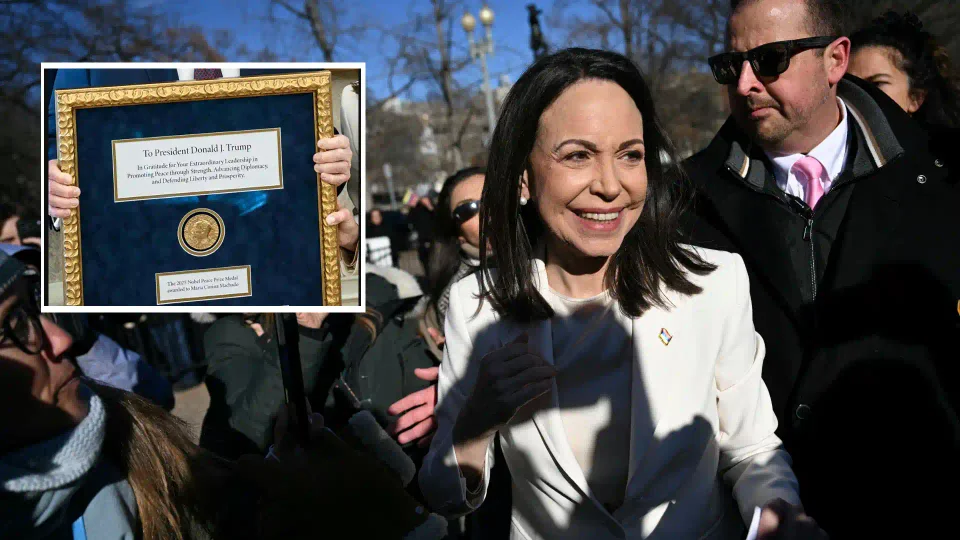 Revelan la primera foto del encuentro entre Trump y María Corina ...